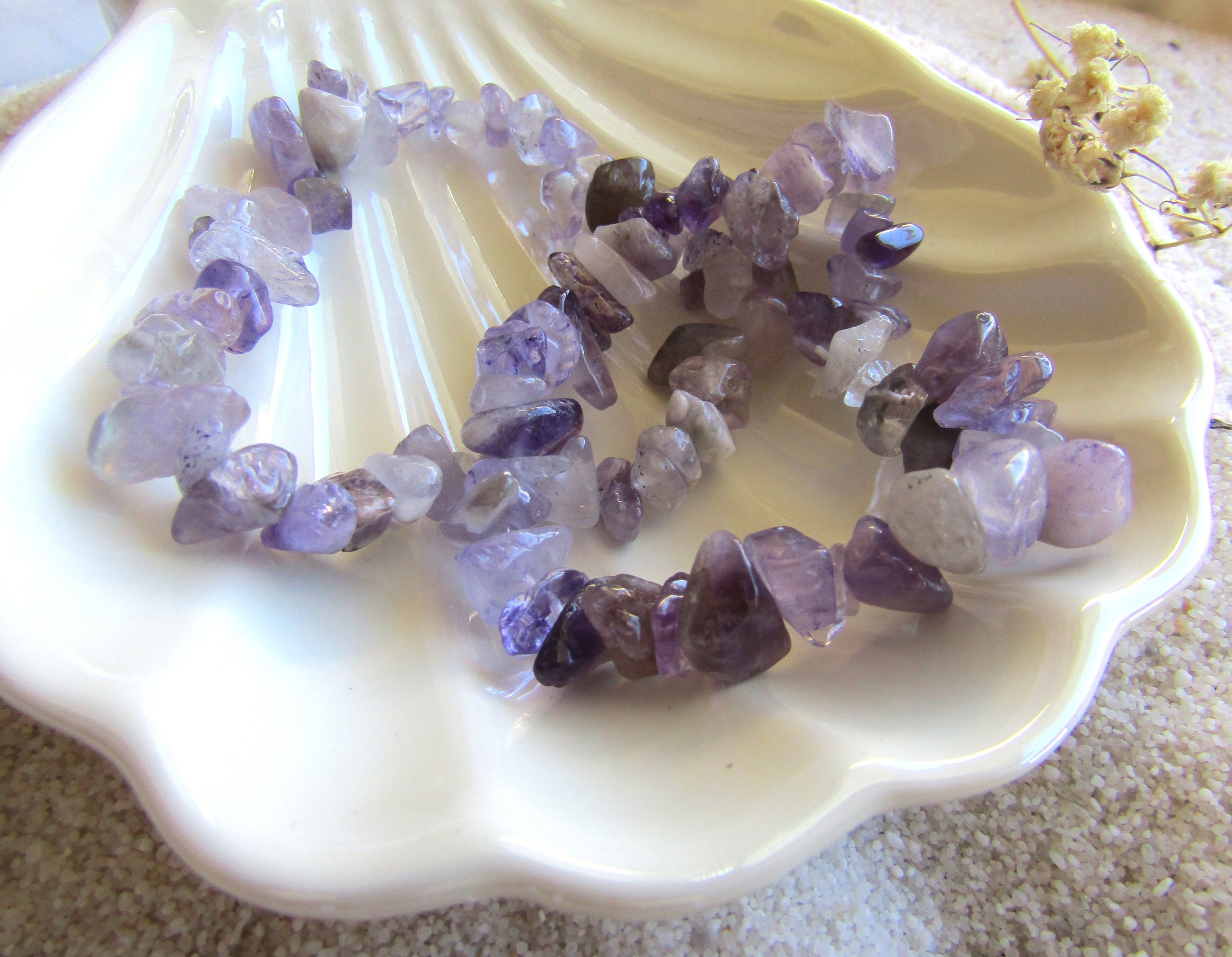 Crystal Chip Bracelet - Amethyst (Light) | Crystal Kits AU