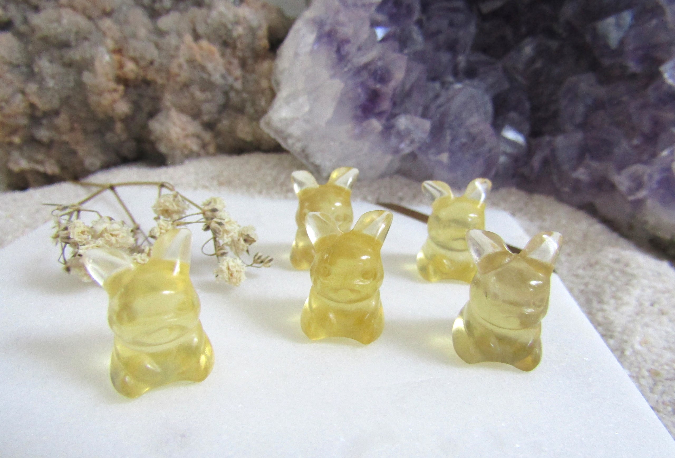 Yellow Fluorite Pikachu | Crystal Kits AU
