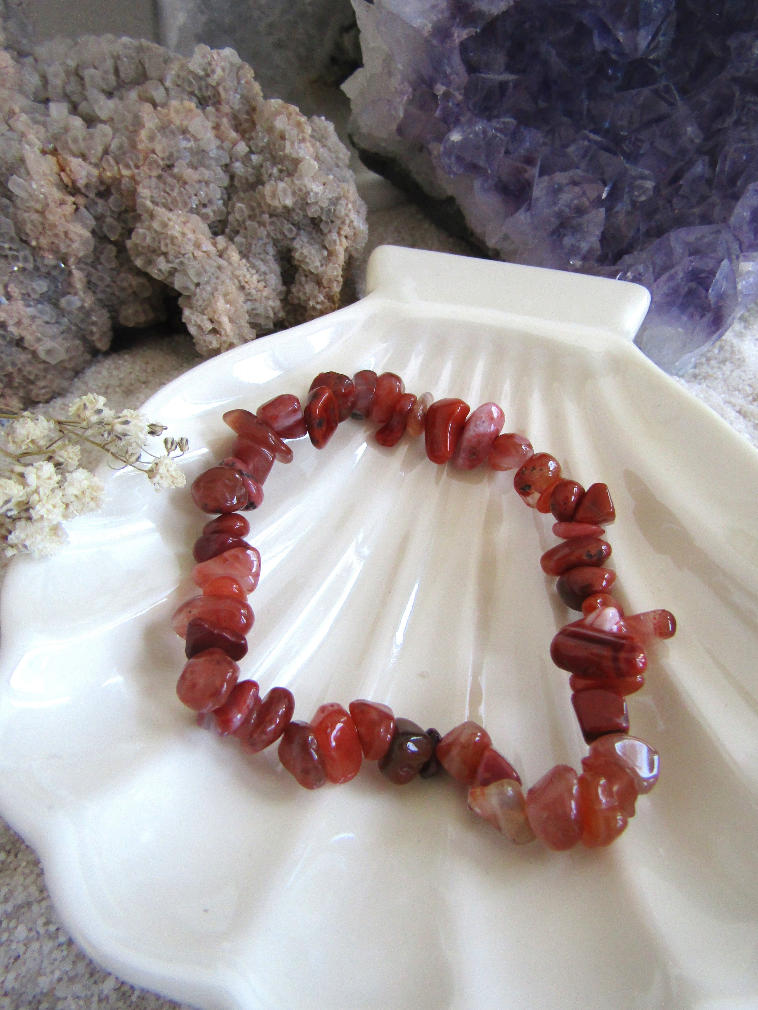 Crystal Chip Bracelet - Carnelian | Crystal Kits AU
