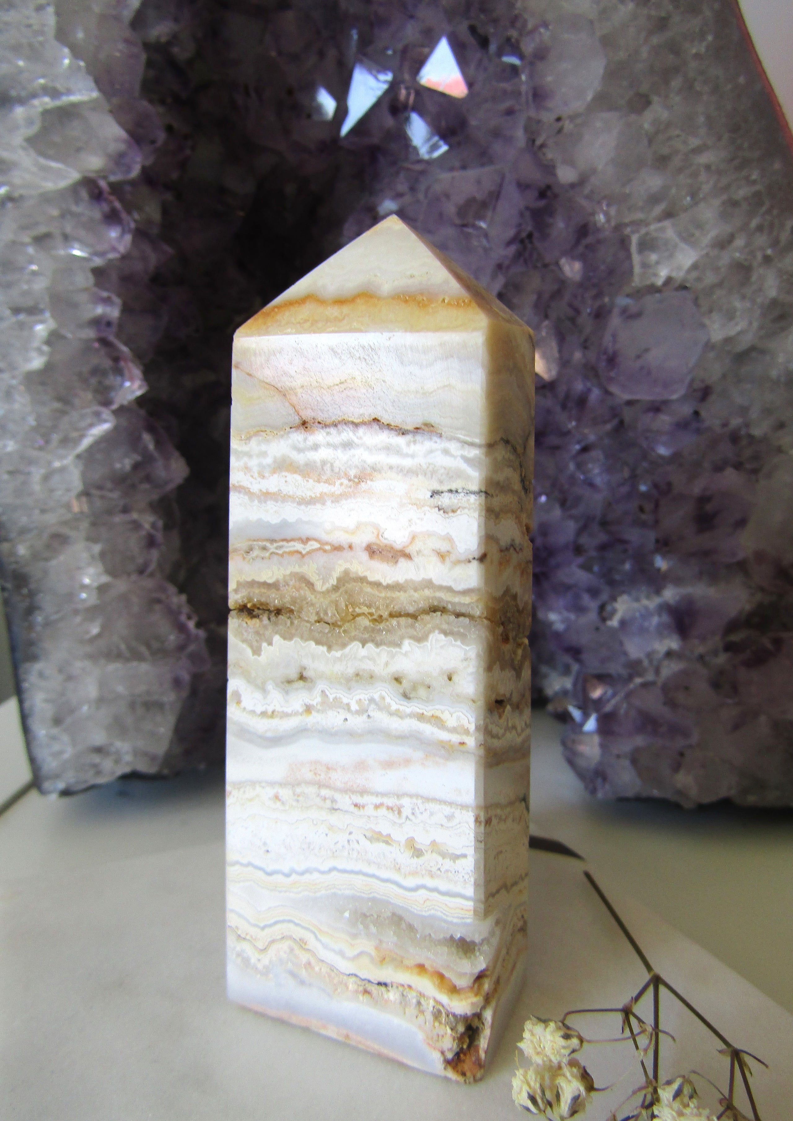 Crazy Lace Agate Druizy Obelisk | Crystal Kits AU